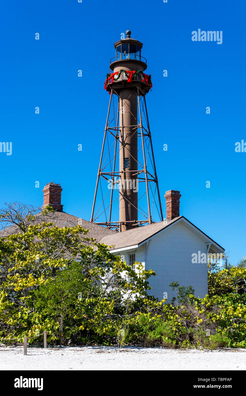 Sanibel Lighthouse at Lighthouse Beach Park. Sanibel Island, Florida ...