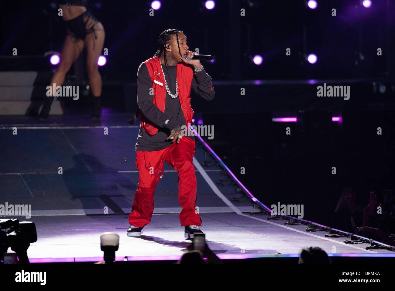 Los Angeles, CA, USA. 1st June, 2019. Tyga on stage for iHeartRadio ...