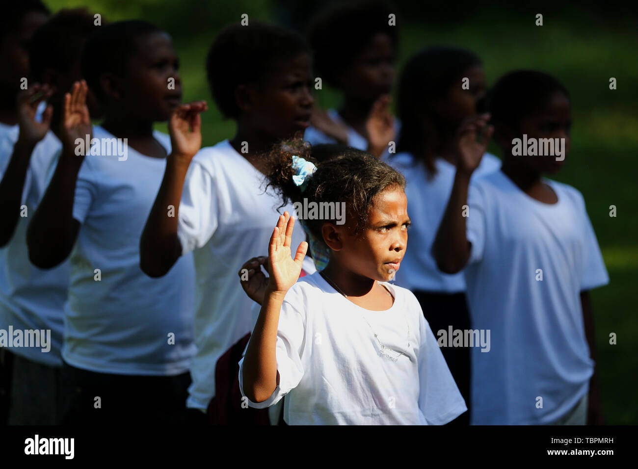 Pampanga Province, Philippines. 3rd June, 2019. Children from the ...