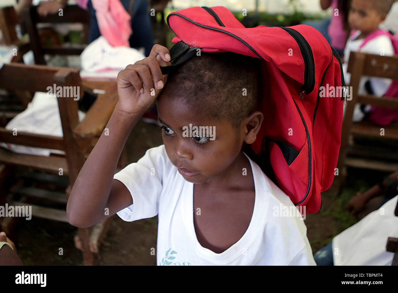 Pampanga Province, Philippines. 3rd June, 2019. A boy from the ...