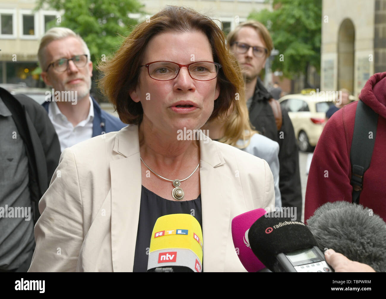 Bremen, Germany. 03rd June, 2019. Kristina Vogt, top candidate of the ...