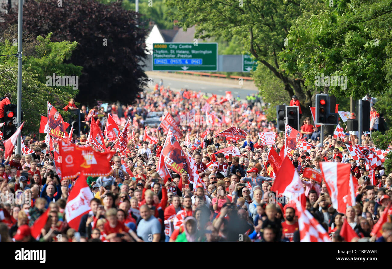 2nd June 2019, Liverpool, Merseyside; Liverpool FC celebration parade ...