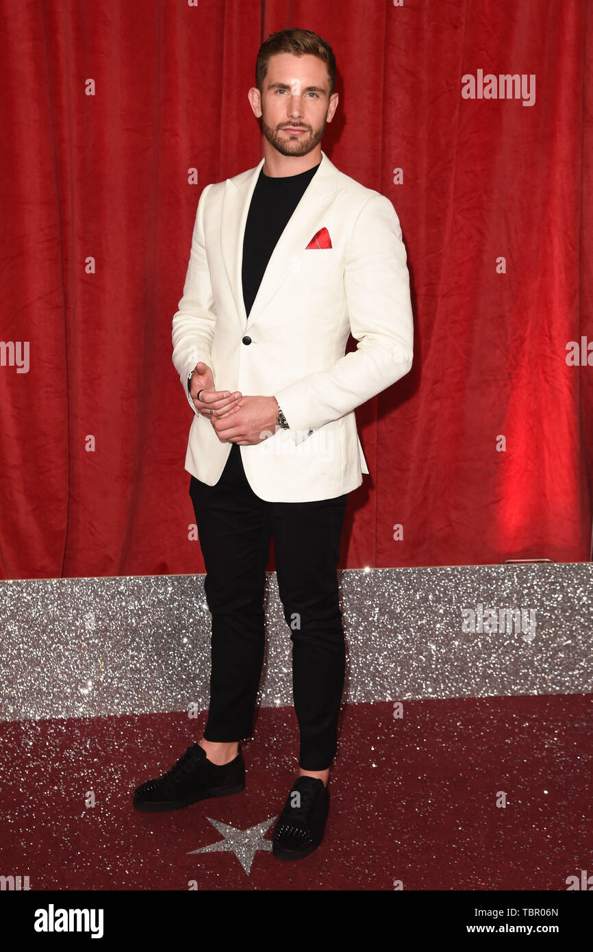 LONDON, UK. June 01, 2019: Adam Woodward arriving for The British Soap ...