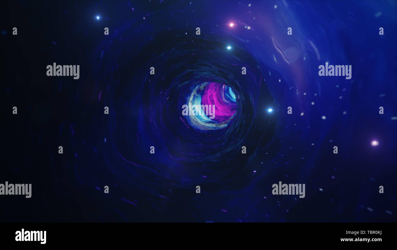 Travel through a wormhole through time and space filled with millions ...