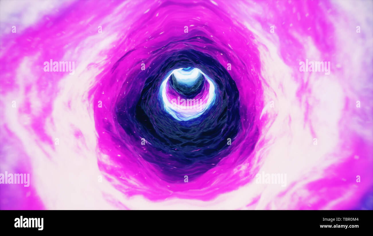 Travel through a wormhole through time and space filled with millions ...