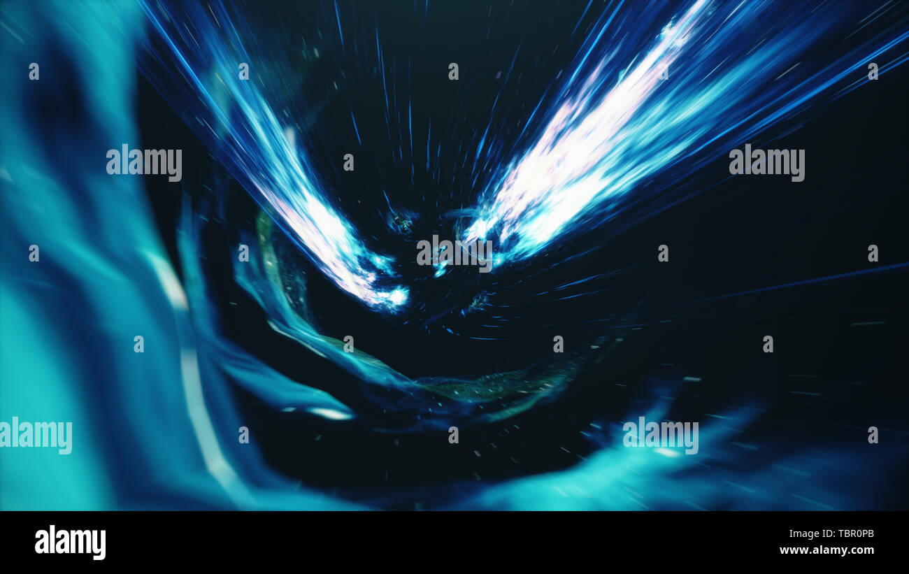 Travel through a wormhole through time and space filled with millions ...