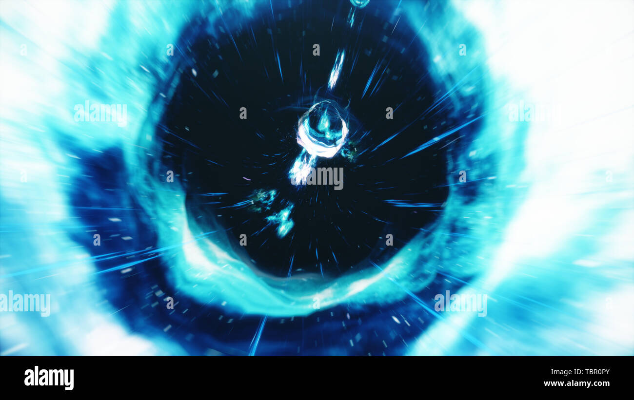 Travel through a wormhole through time and space filled with millions ...