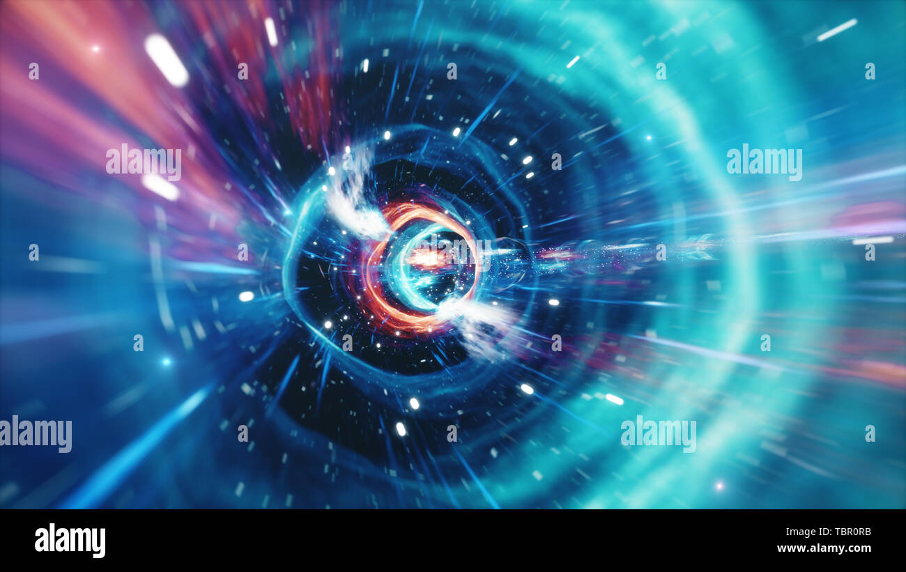 Travel through a wormhole through time and space filled with millions ...