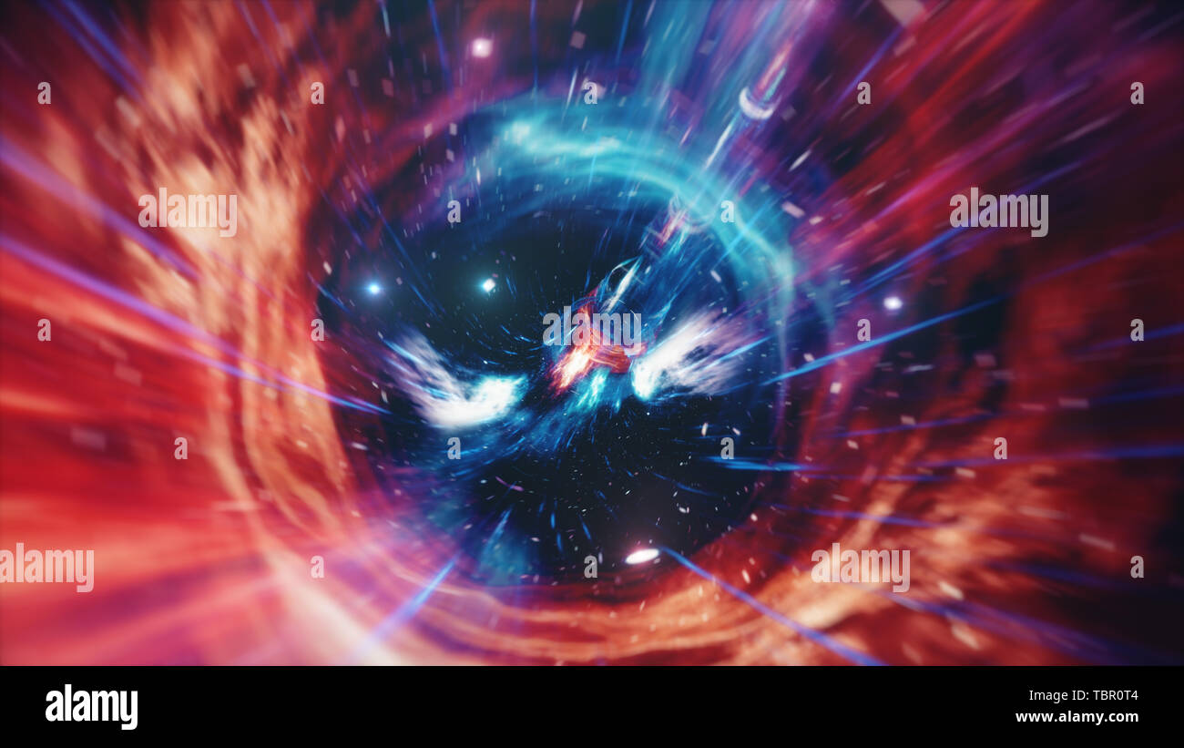 Travel through a wormhole through time and space filled with millions ...
