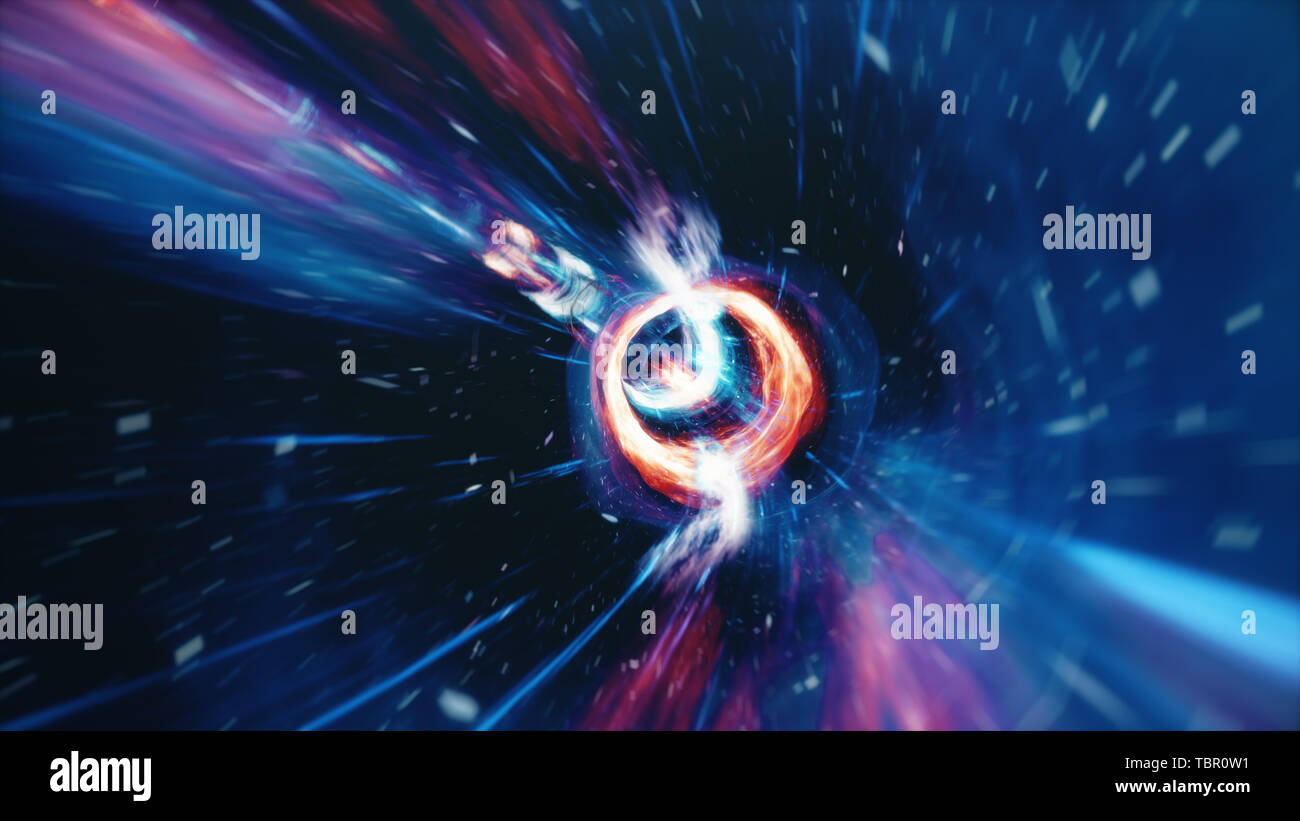 Travel through a wormhole through time and space filled with millions ...