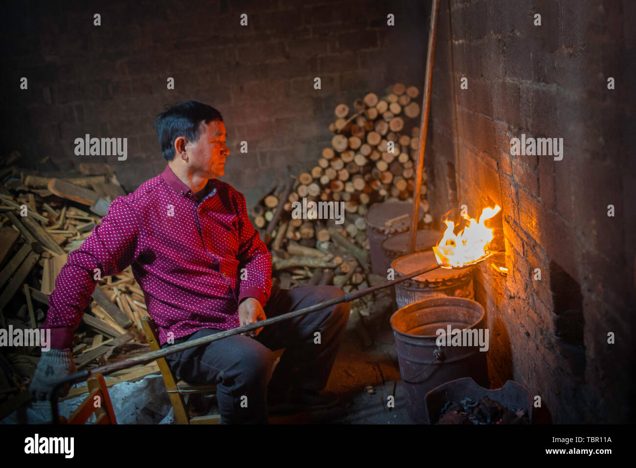 The cook and the fireman Stock Photo - Alamy