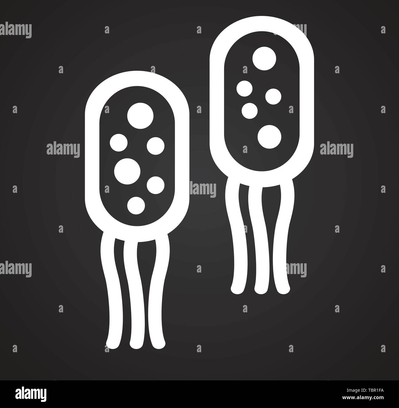 Microbe icon on background for graphic and web design. Simple ...