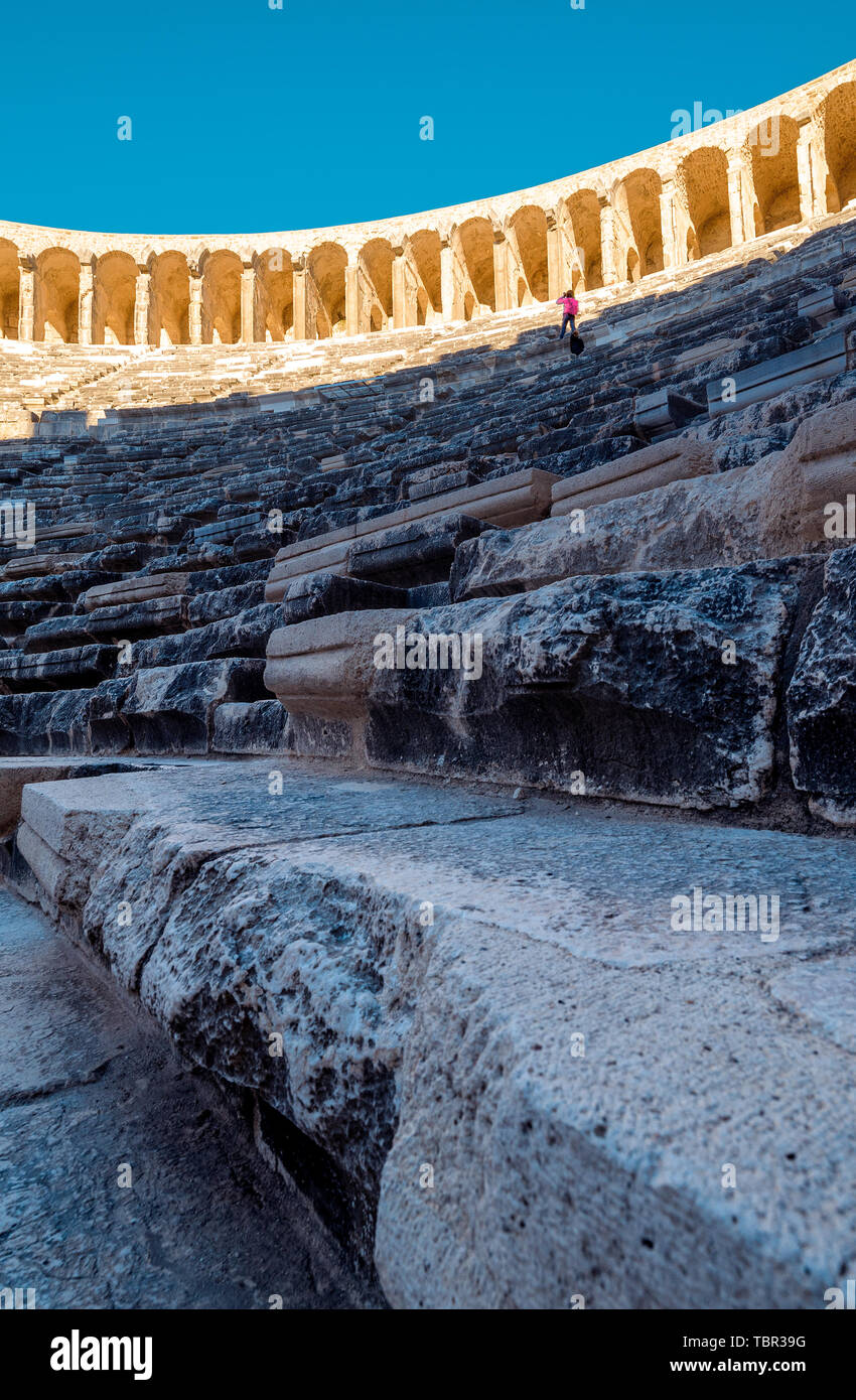 Ancient Amphitheater of Aspandos, Turkey Stock Photo - Alamy