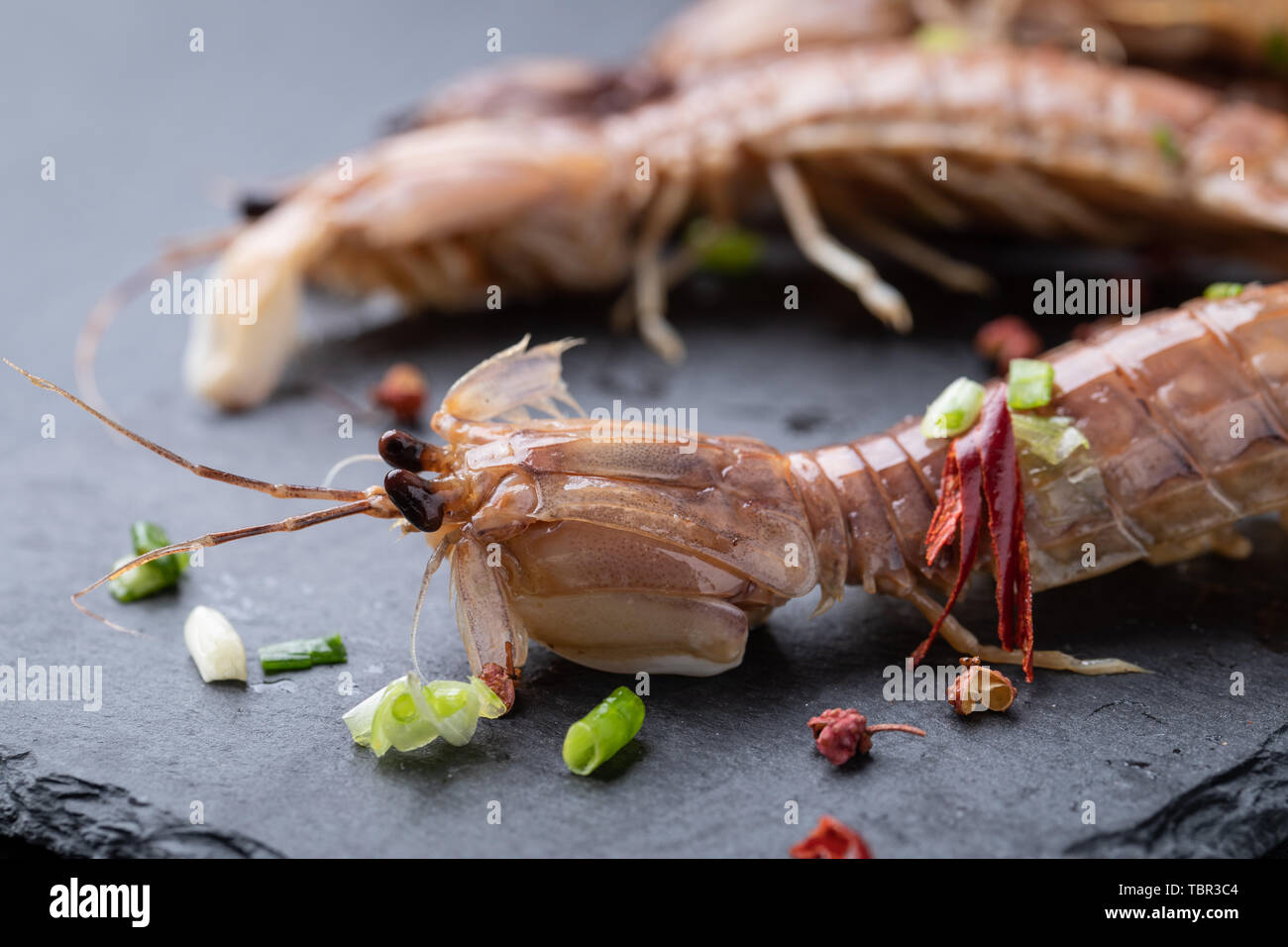 Spicy Pippi Shrimp Stock Photo - Alamy
