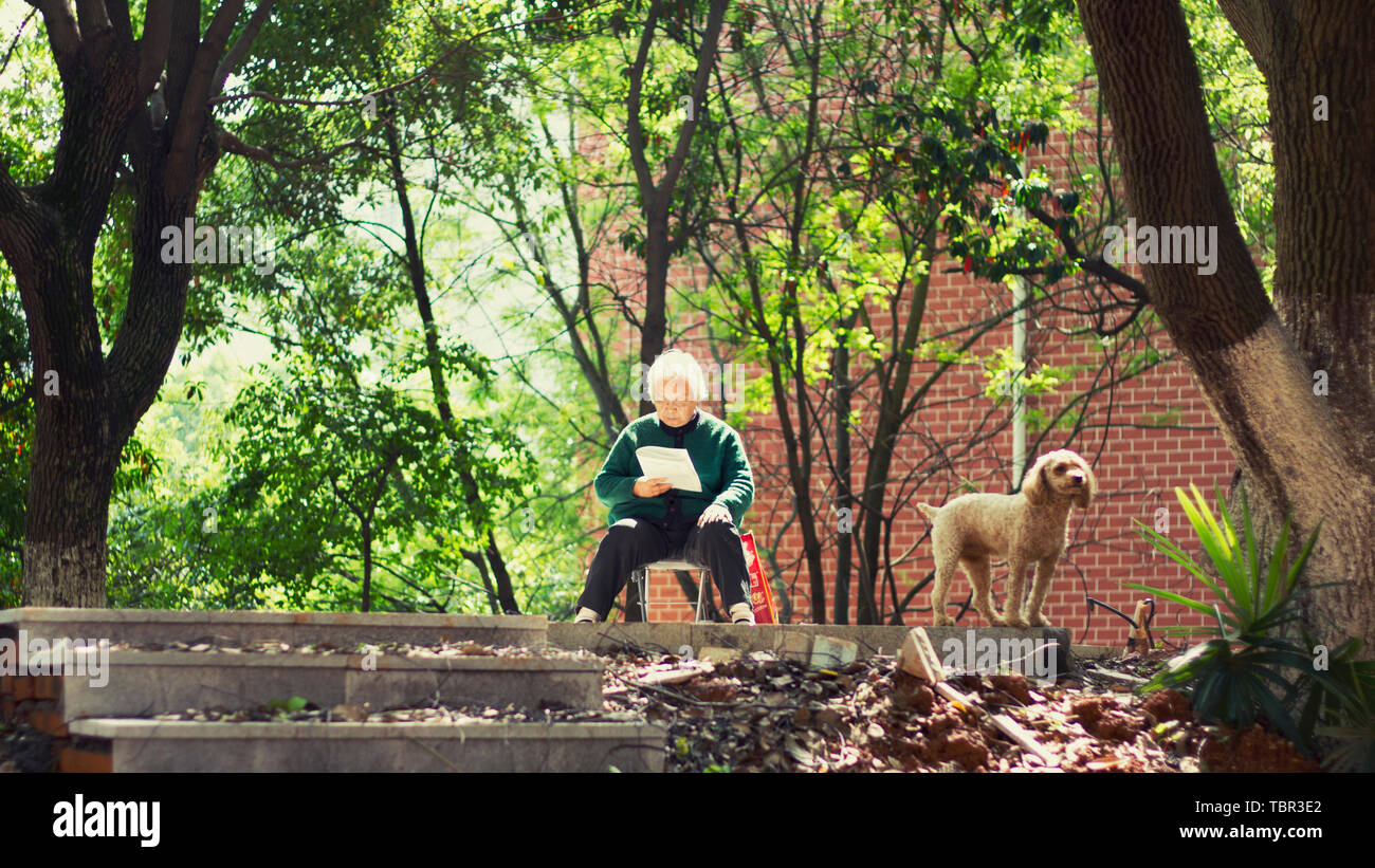 Old man reading Stock Photo - Alamy