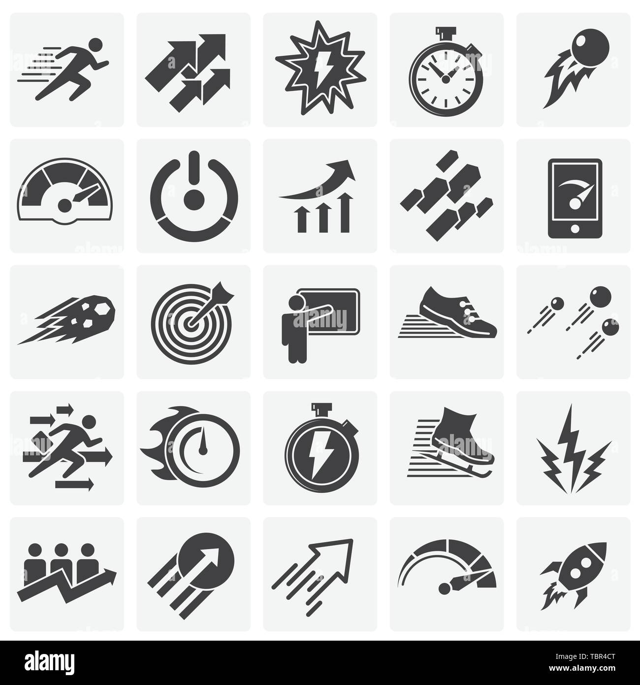 Performance icons set on background for graphic and web design. Simple ...