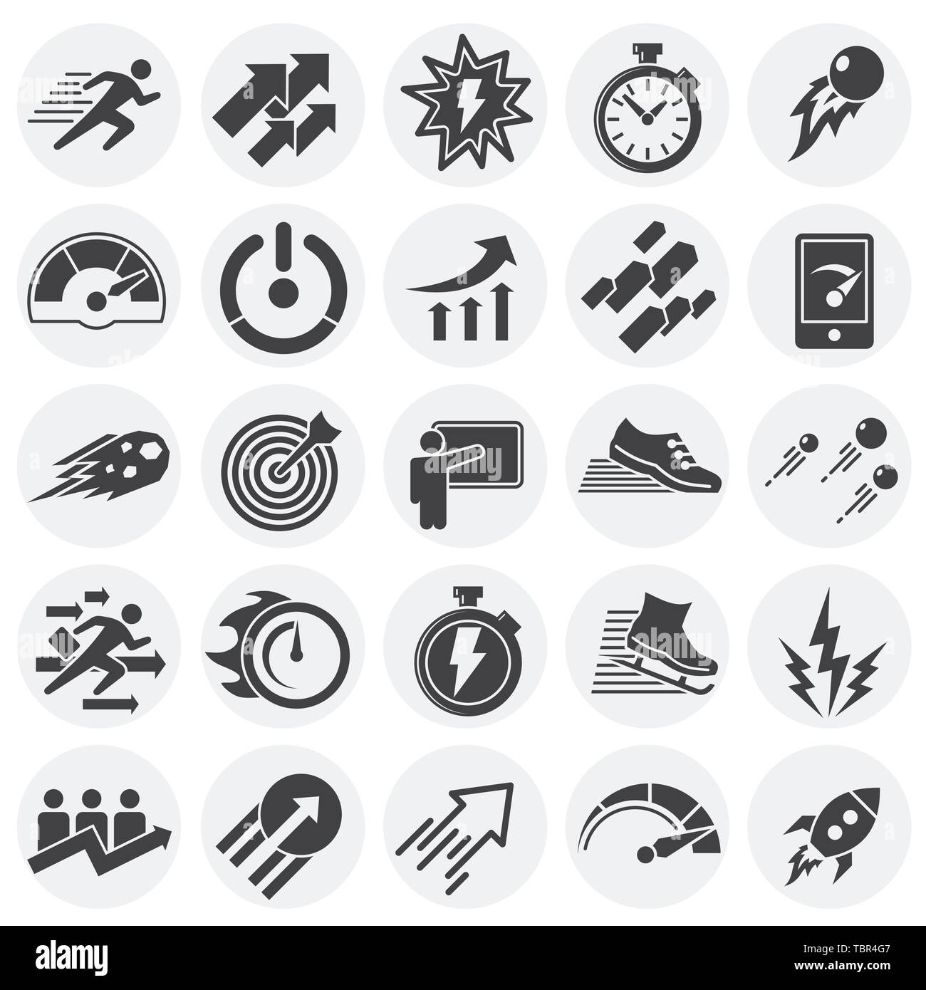 Performance icons set on background for graphic and web design. Simple ...