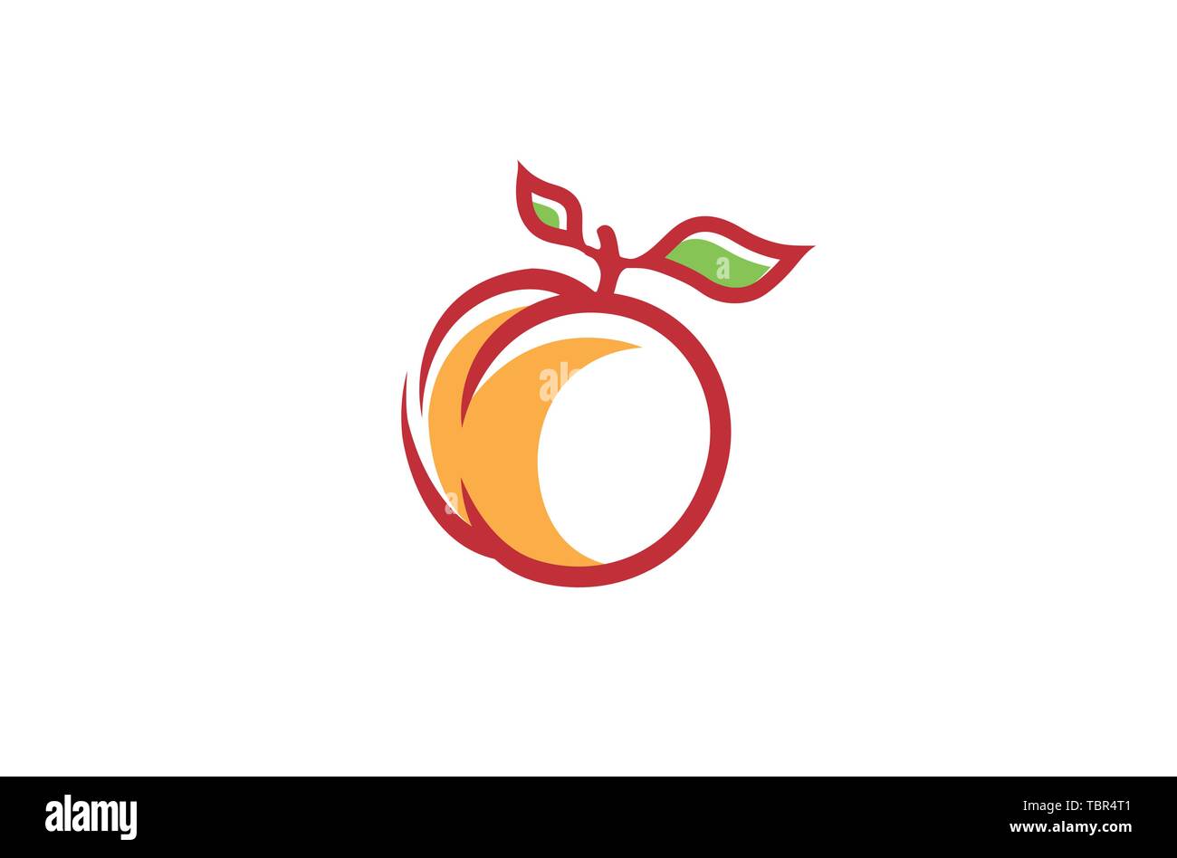 Peach Orange Logo Symbol Vector Design Illustration Stock Vector Image ...