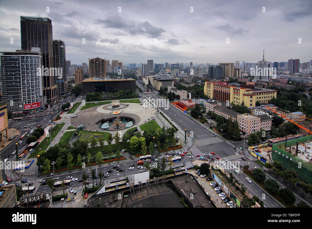 Chengdu Tianfu Square City Scenery Stock Photo - Alamy