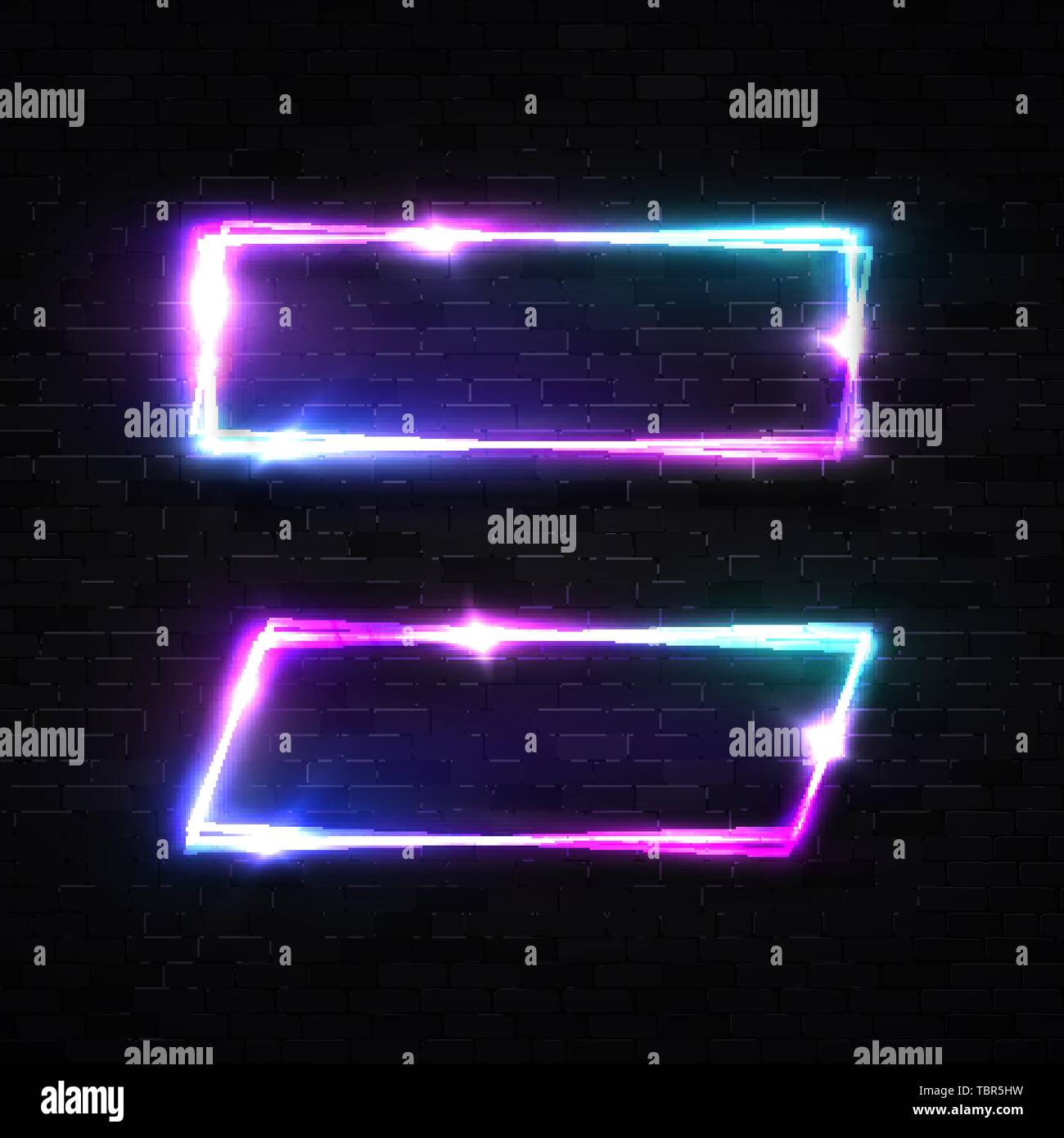Neon light borders vector Stock Vector Images - Alamy