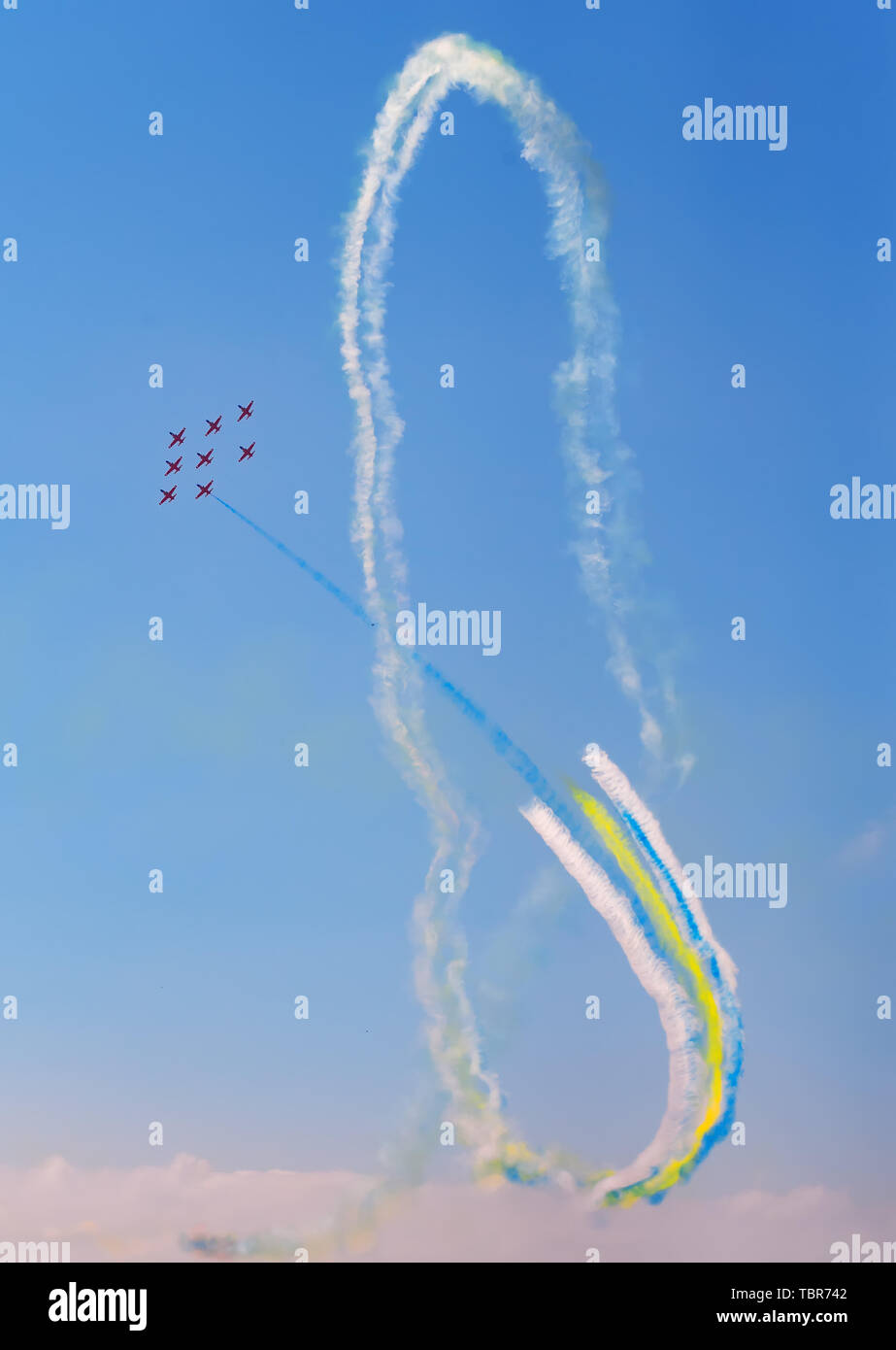 Flight Show Opening Ceremony of the 2018 Zhuhai Air Show Stock Photo ...