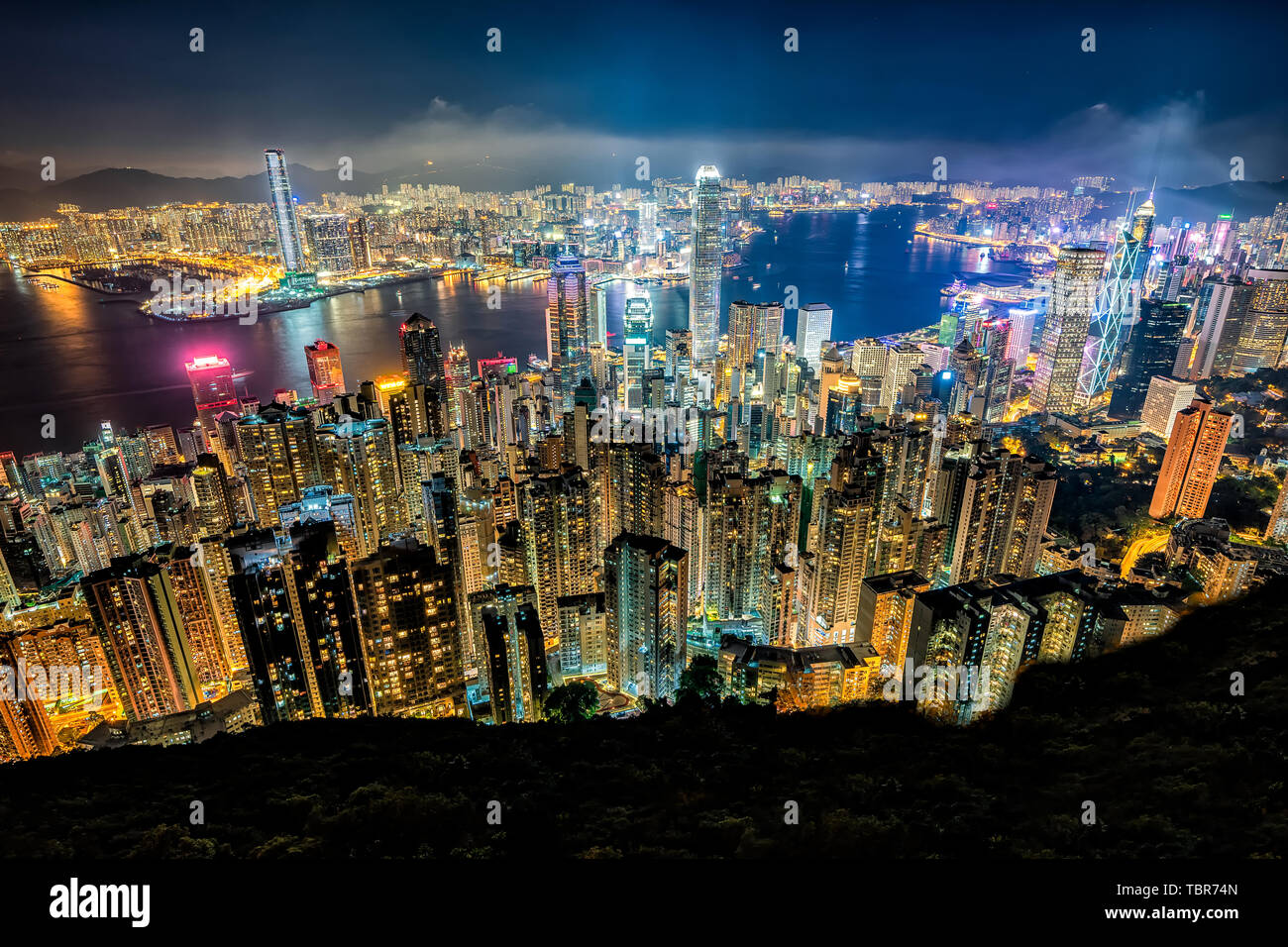 Night view of Hong Kong city scenery Stock Photo - Alamy