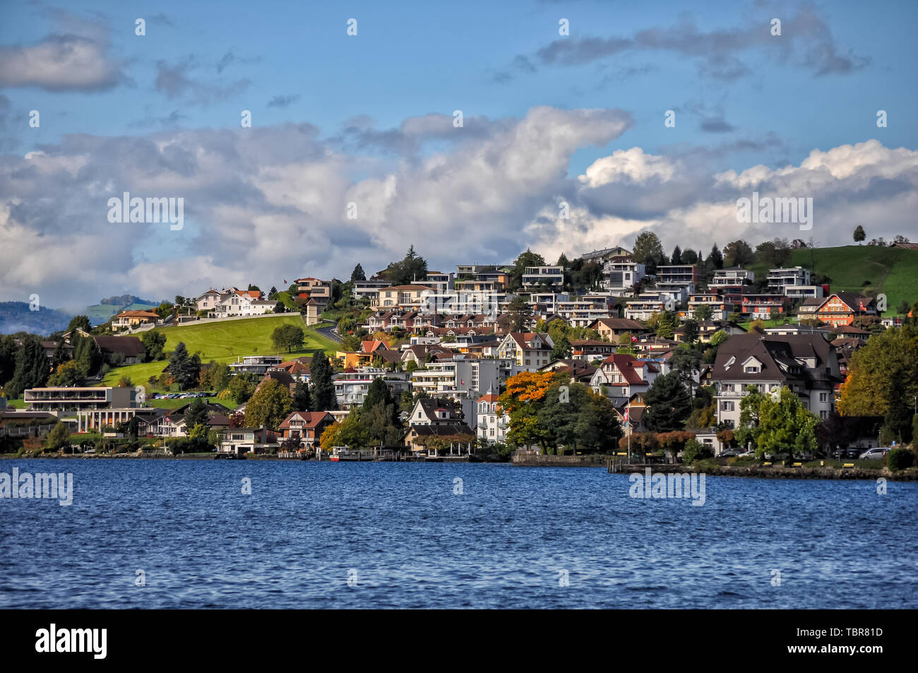 Scenery of Lake Rusen, Switzerland Stock Photo - Alamy