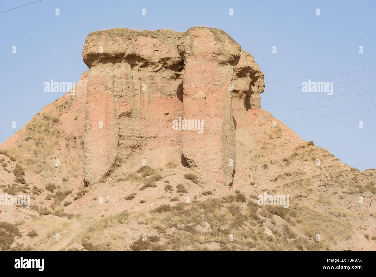 Danxia Landform of Loess Plateau Stock Photo - Alamy