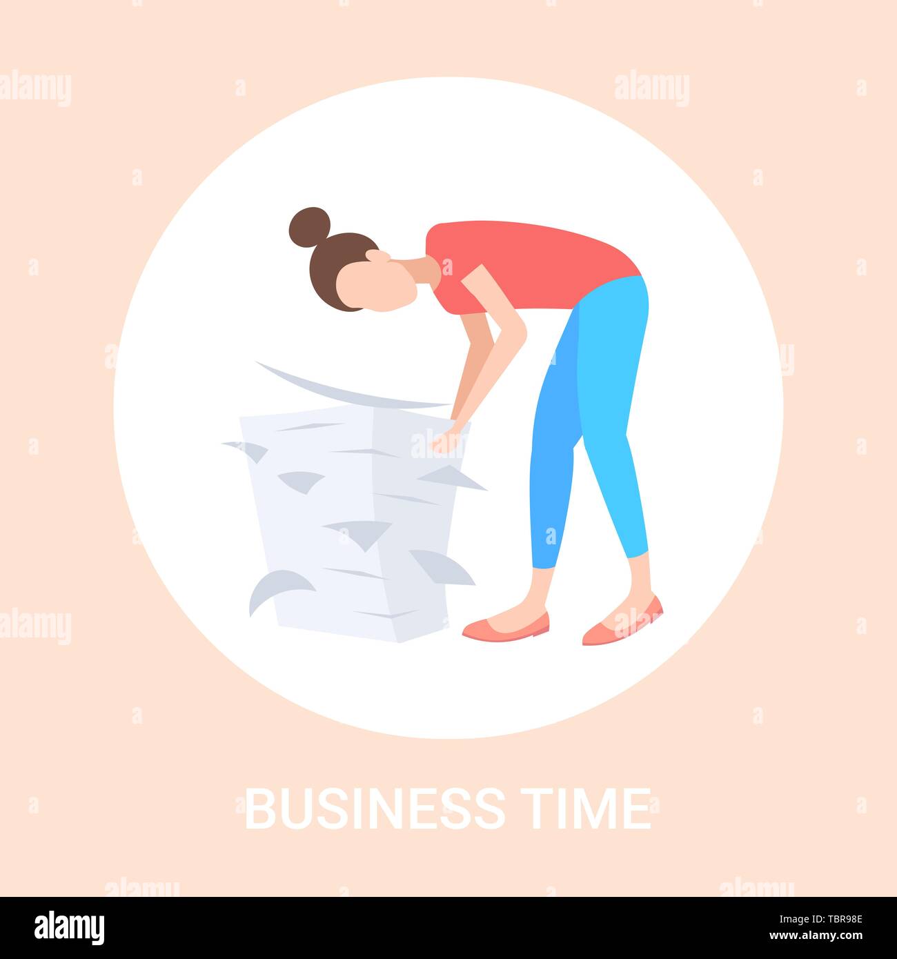 Work hard full length Stock Vector Images - Alamy