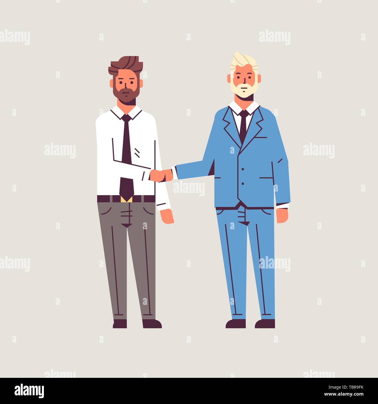 Business cartoon negotiation agreement in hi-res stock photography and ...