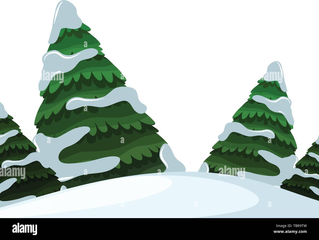 An outdoor winter landscape illustration Stock Vector Image & Art - Alamy