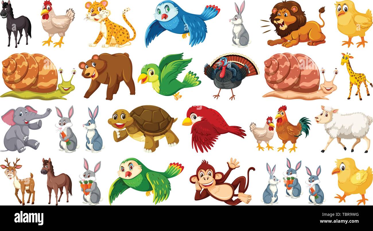 Set of animal character illustration Stock Vector Image & Art - Alamy