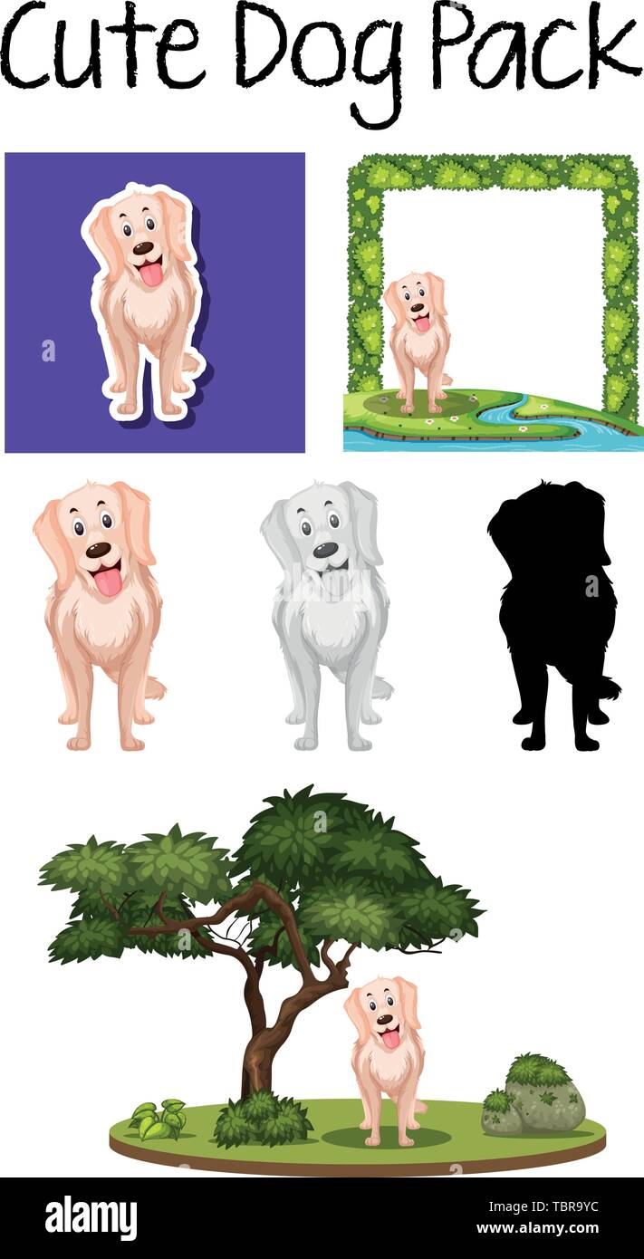 A pack of cute dog illustration Stock Vector Image & Art - Alamy