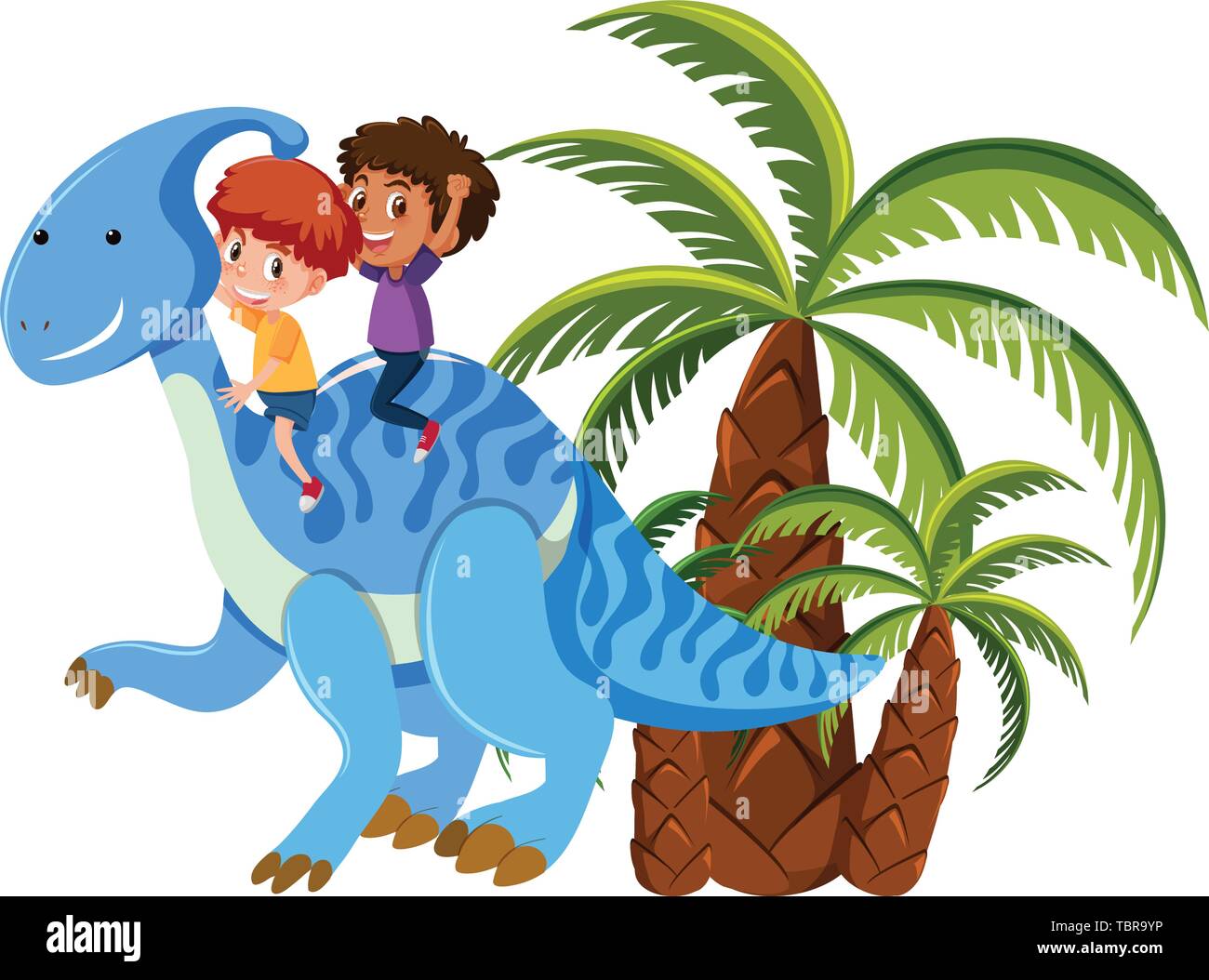 Ride dinosaur Stock Vector Images - Alamy