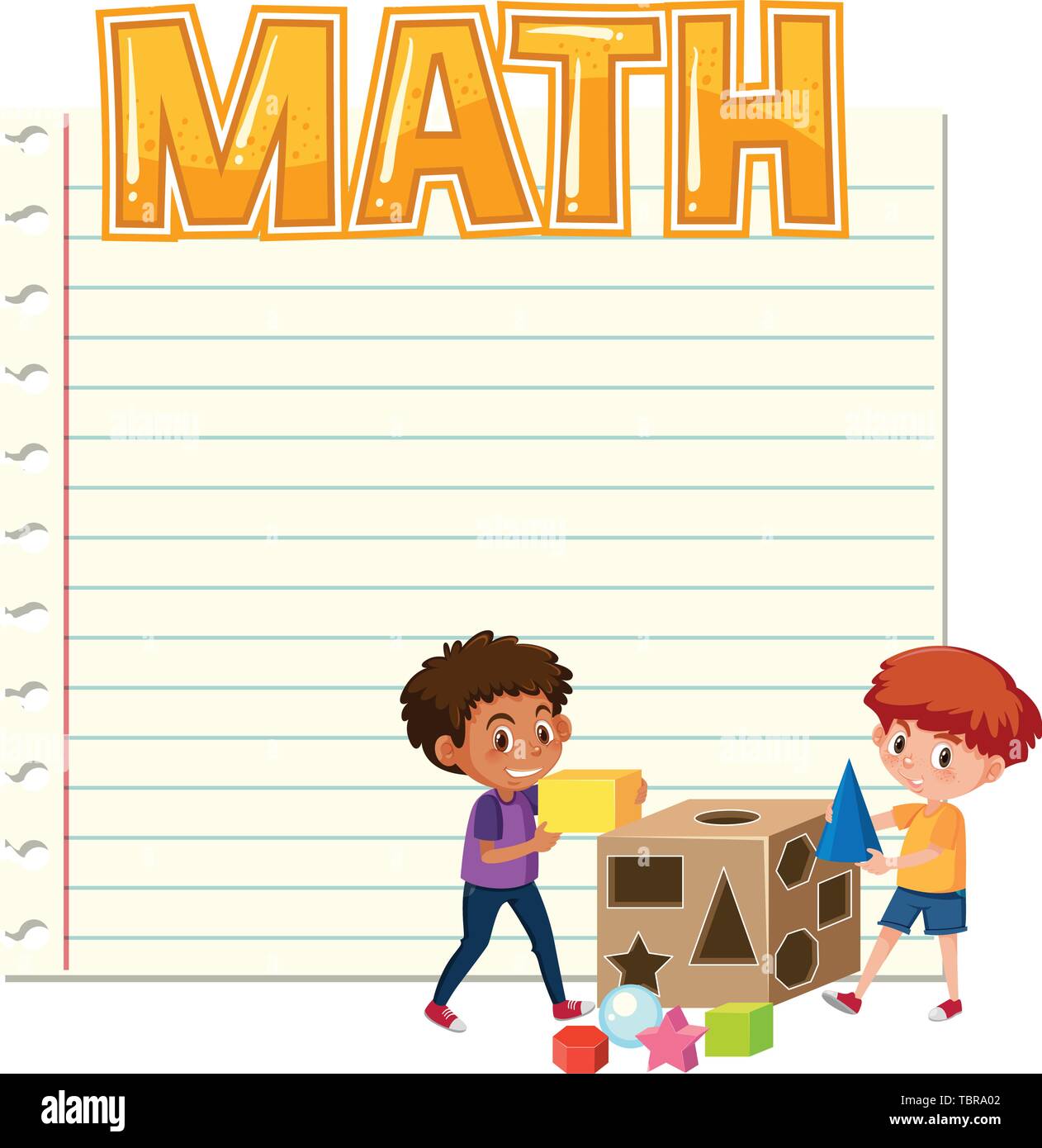 A math note template illustration Stock Vector Image & Art - Alamy