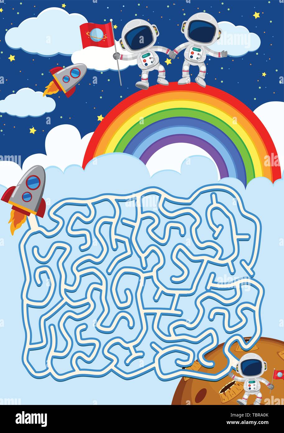 A maze game template illustration Stock Vector Image & Art - Alamy