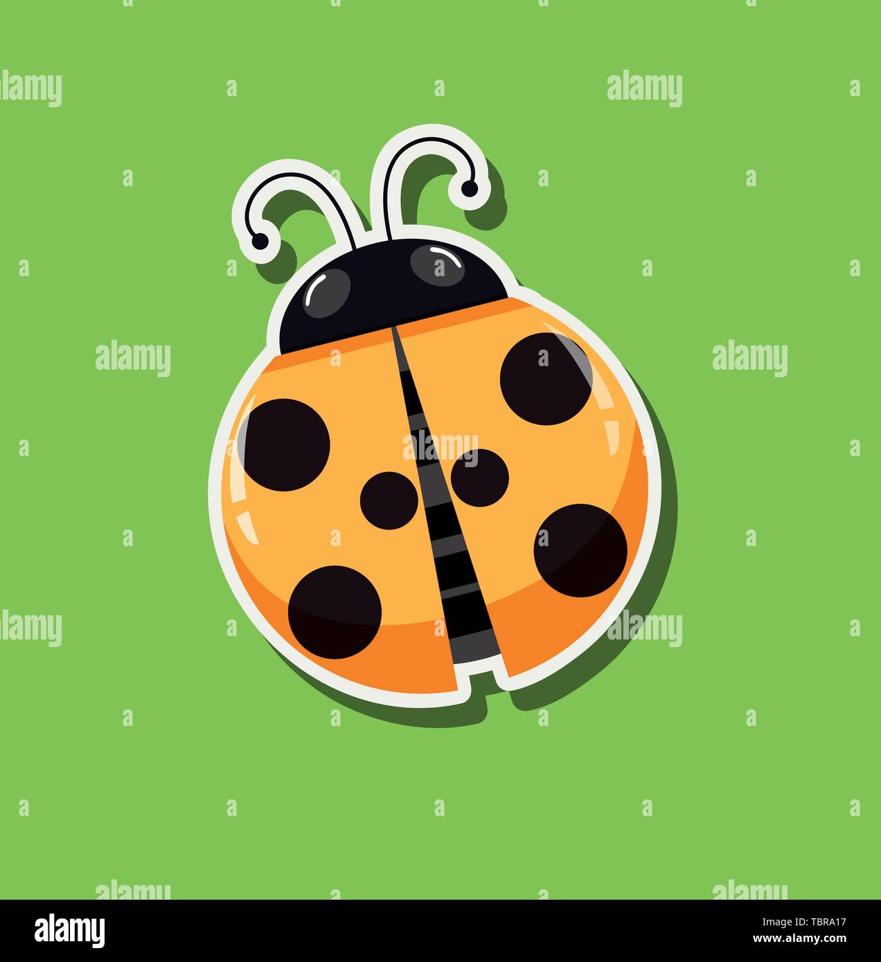 A ladybug sticker template illustration Stock Vector Image & Art - Alamy