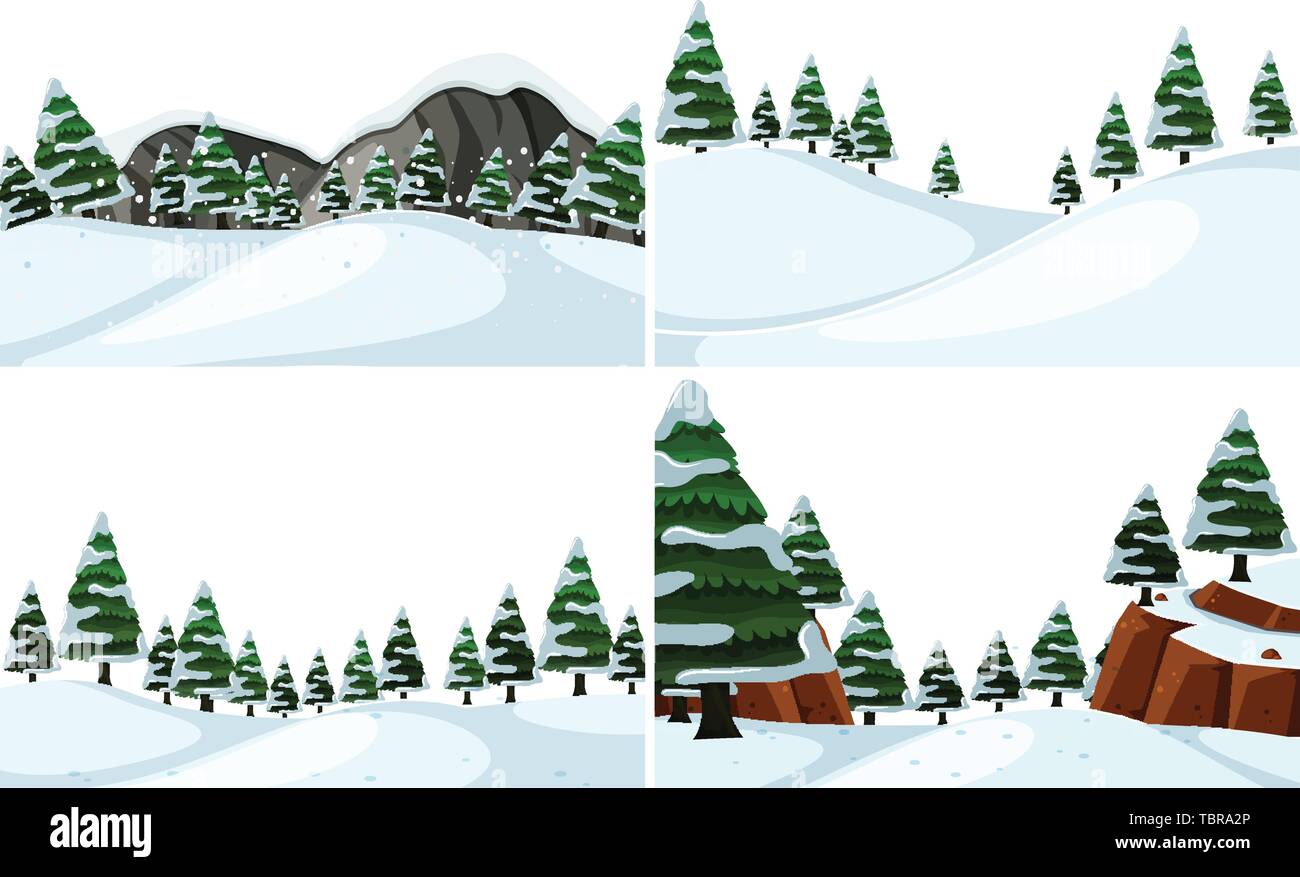 Cold landscape image Stock Vector Images - Alamy