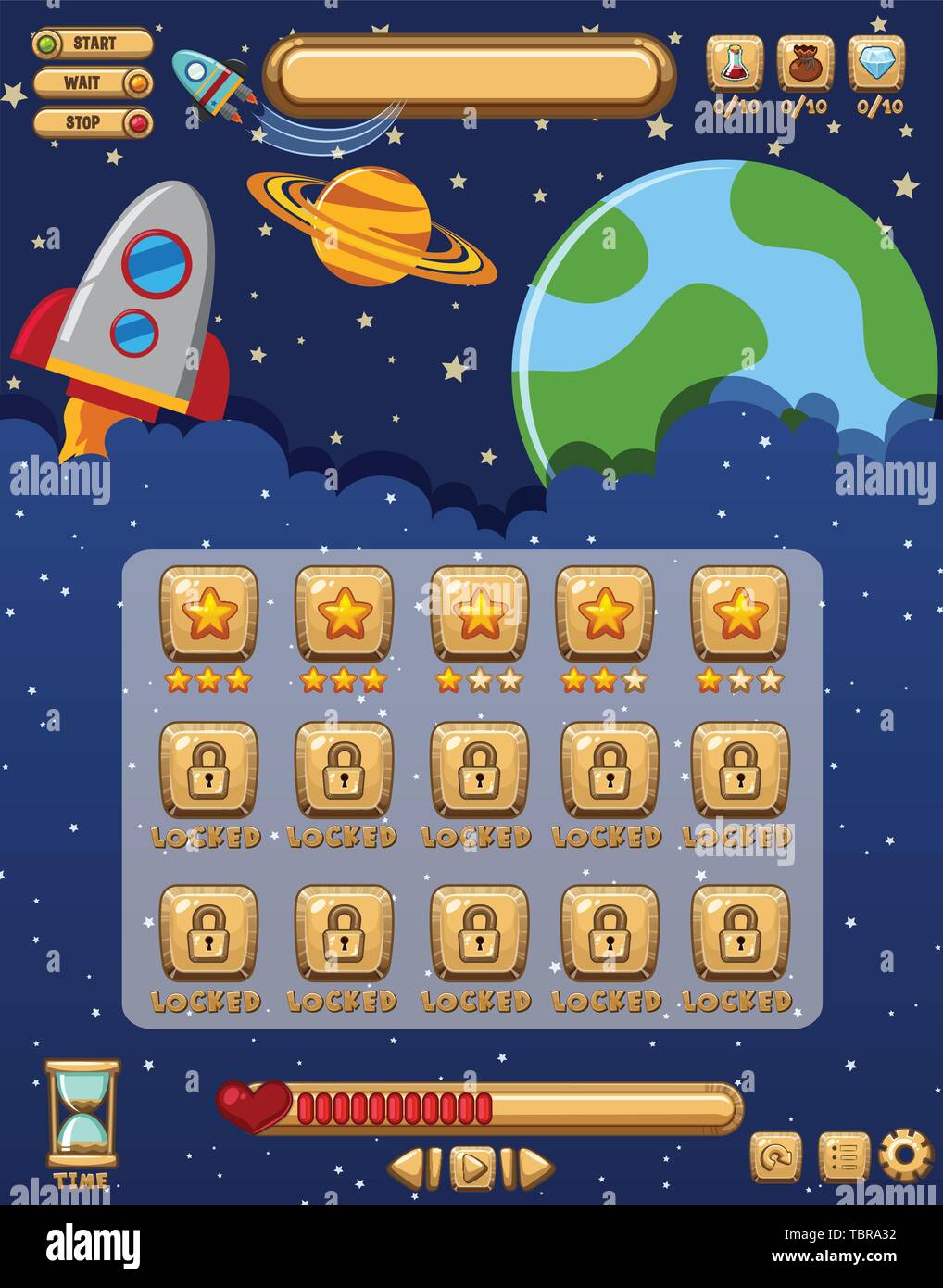 A space game template illustration Stock Vector Image & Art - Alamy