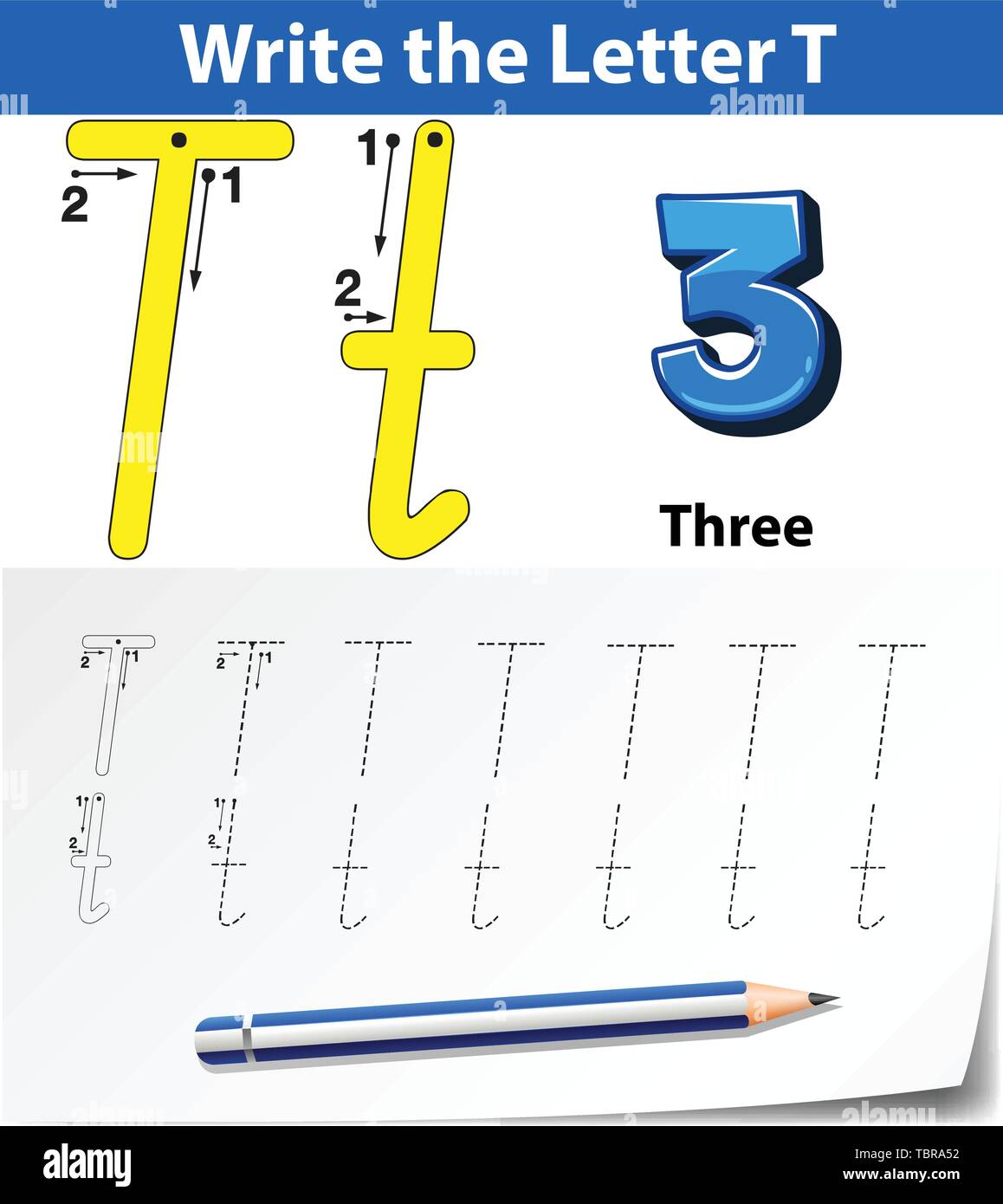 Tracing letter t Stock Vector Images - Alamy