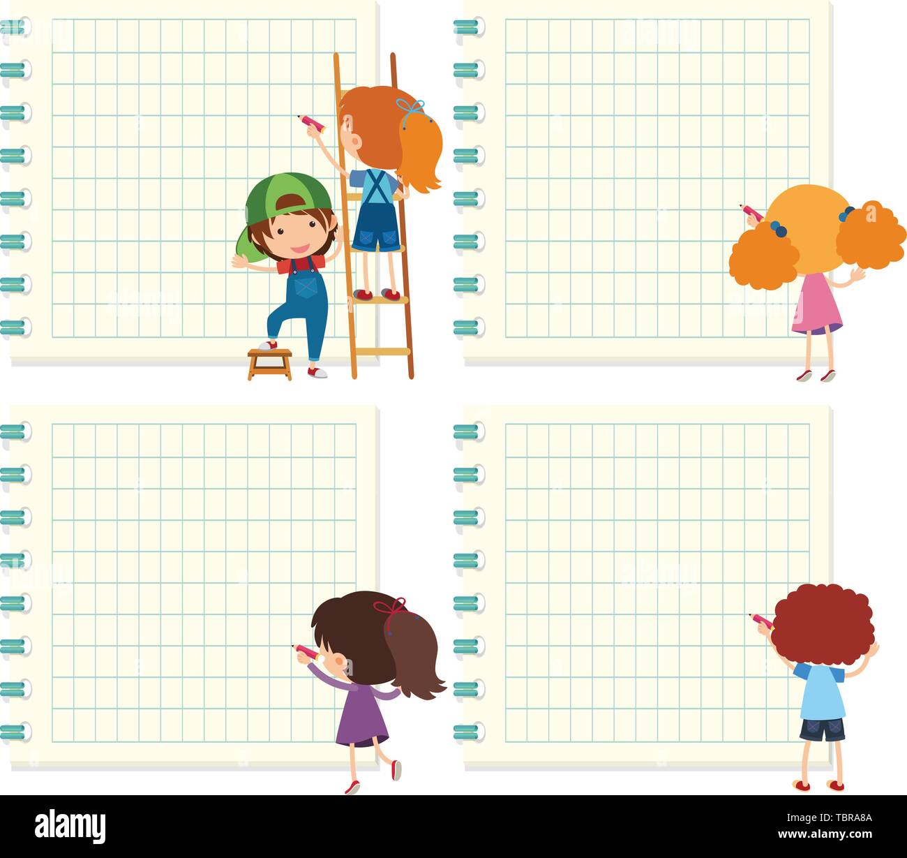 Children on note template illustration Stock Vector Image & Art - Alamy