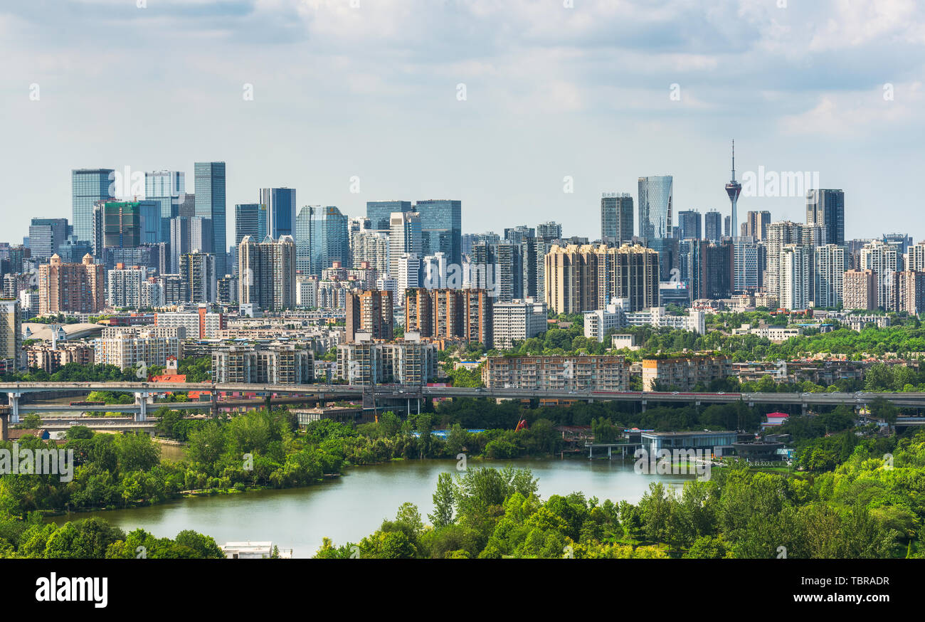 Chengdu Central City Skyline Stock Photo - Alamy