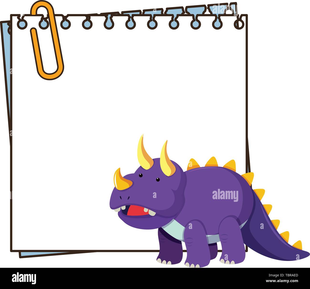 A dinosaur on note template illustration Stock Vector Image & Art - Alamy