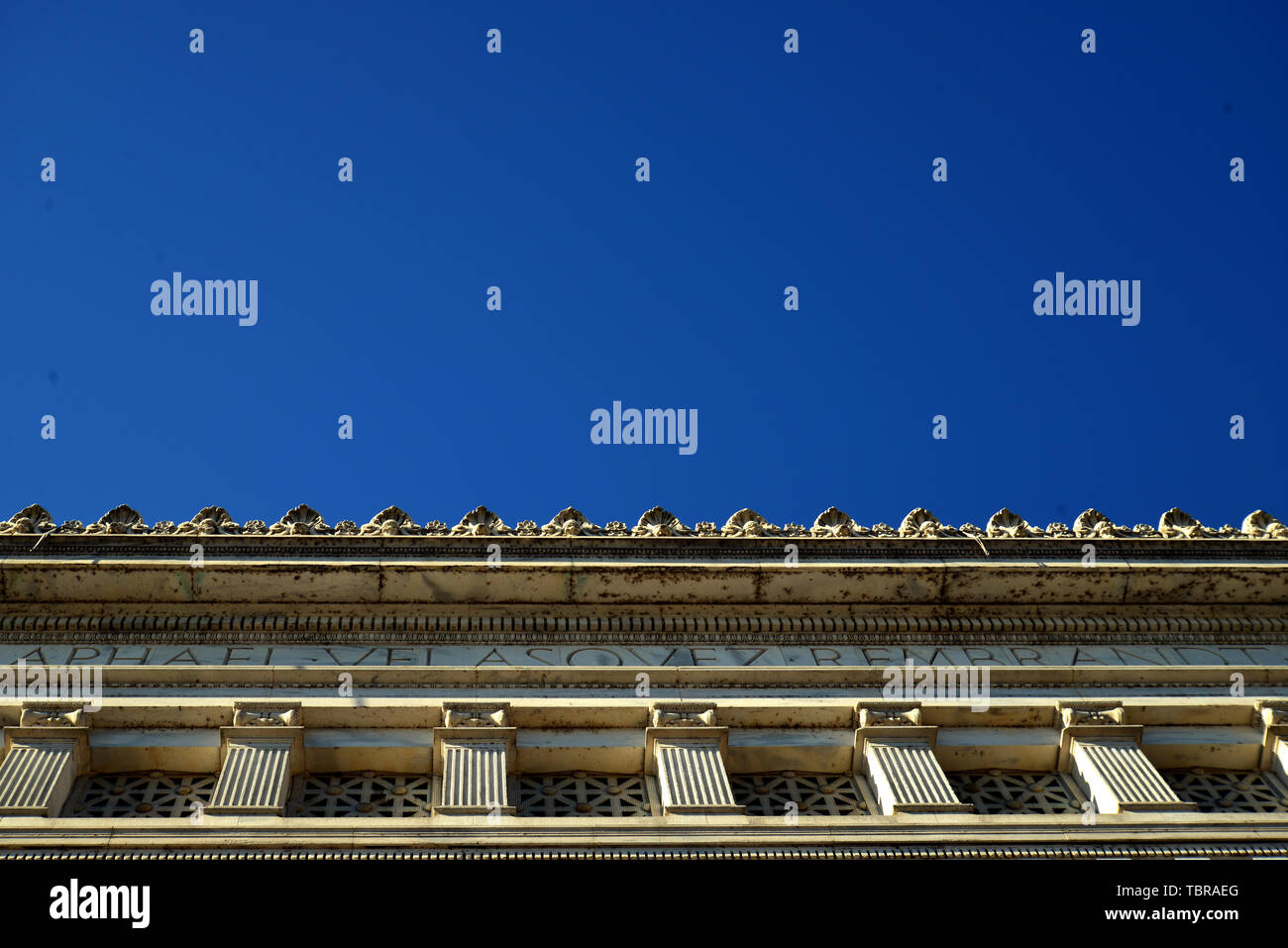 Blue sky and ancient architecture Stock Photo - Alamy
