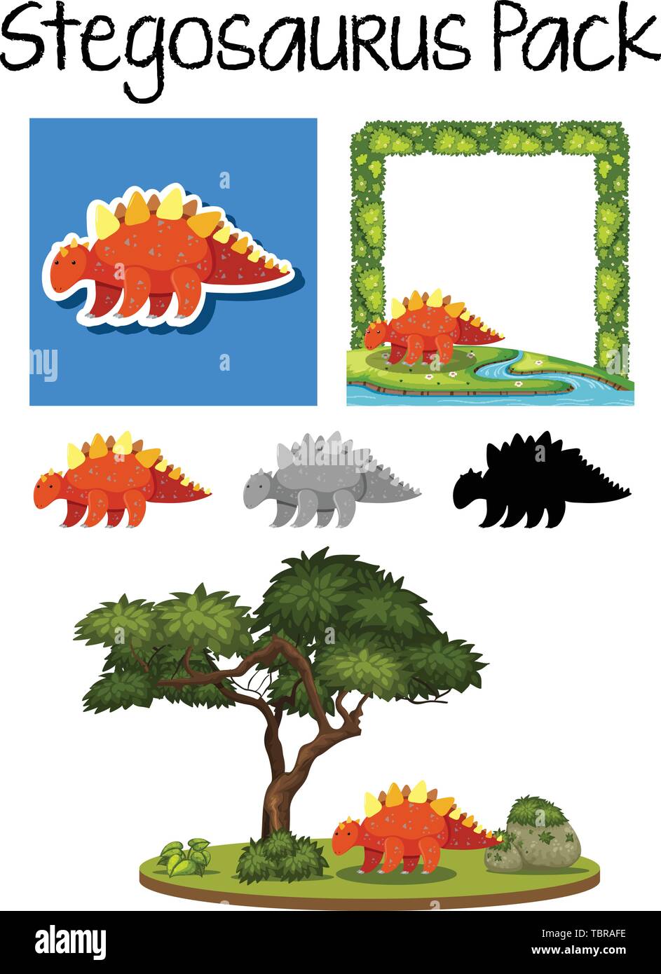 Stegosaurus illustration hi-res stock photography and images - Alamy