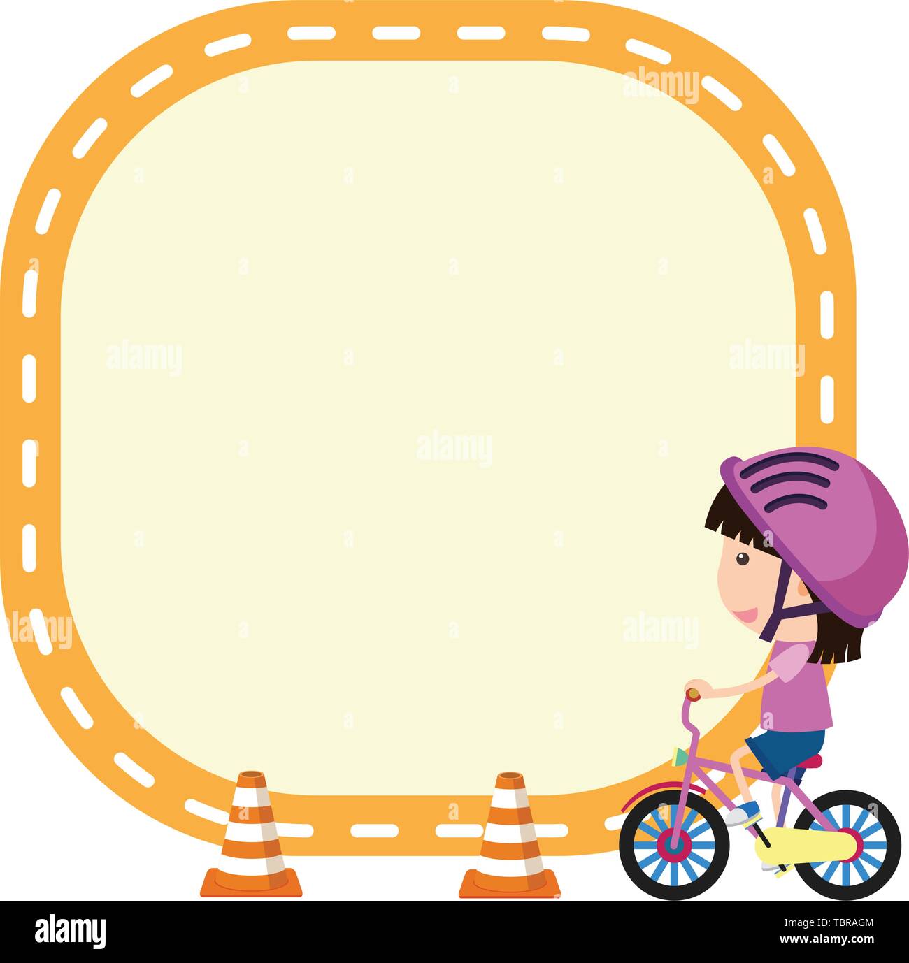 Girl on bike background Stock Vector Images - Alamy