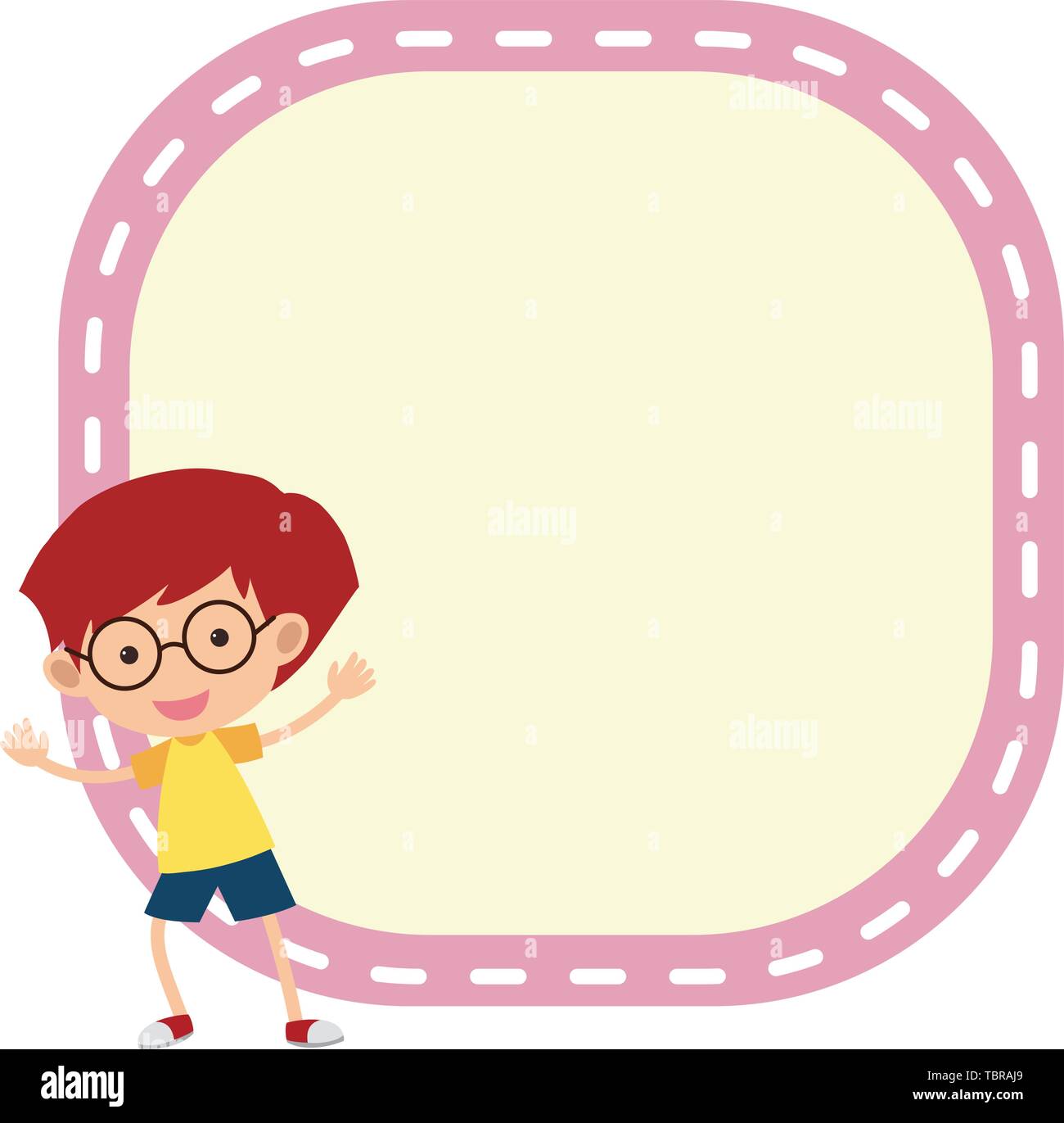 boy with background frame illustration Stock Vector Image & Art - Alamy