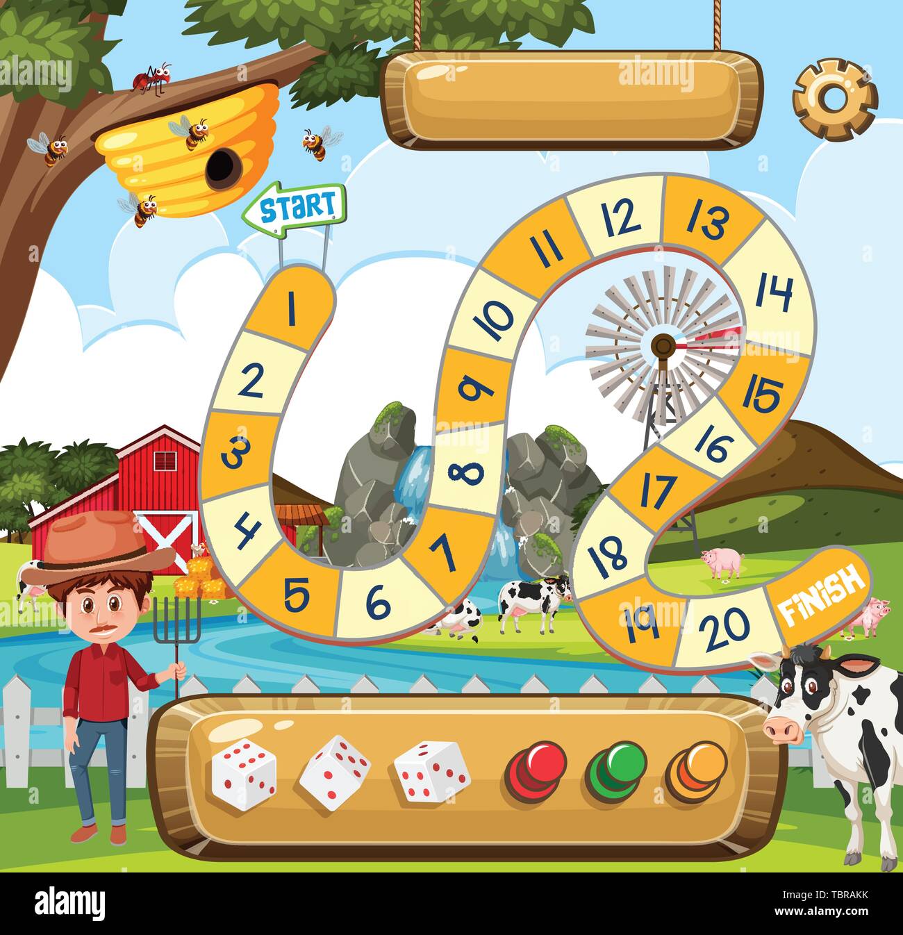 A board game template illustration Stock Vector Image & Art - Alamy