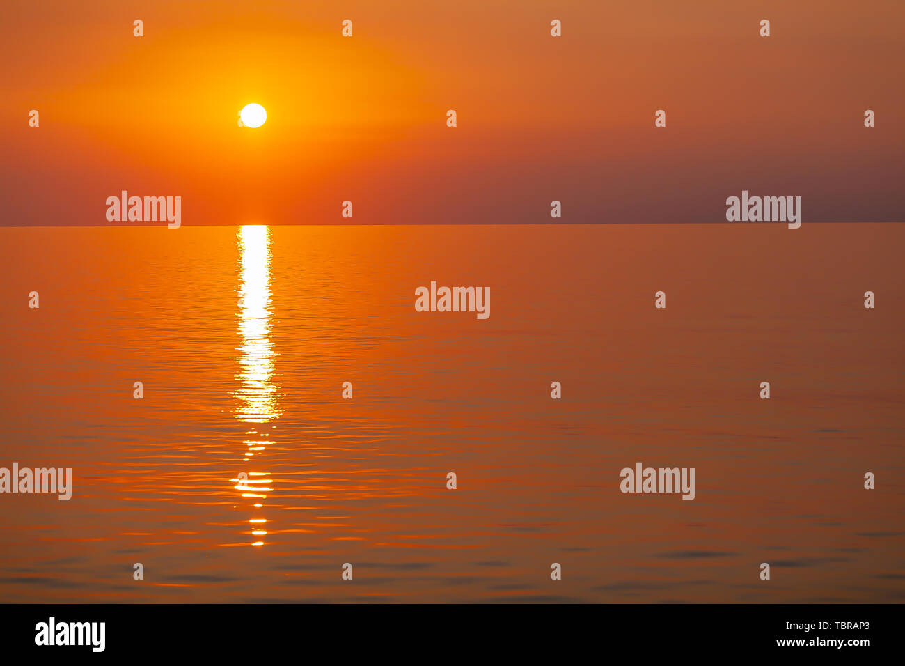 Simple seaside sunset Stock Photo - Alamy