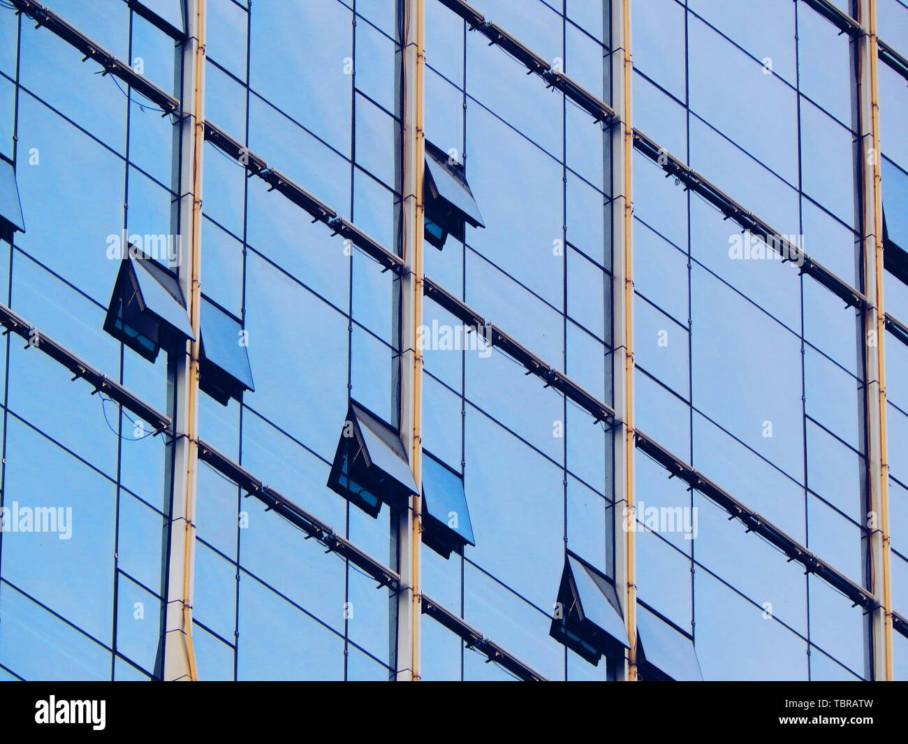 Buildings commercial structures highly high perspective view of ...